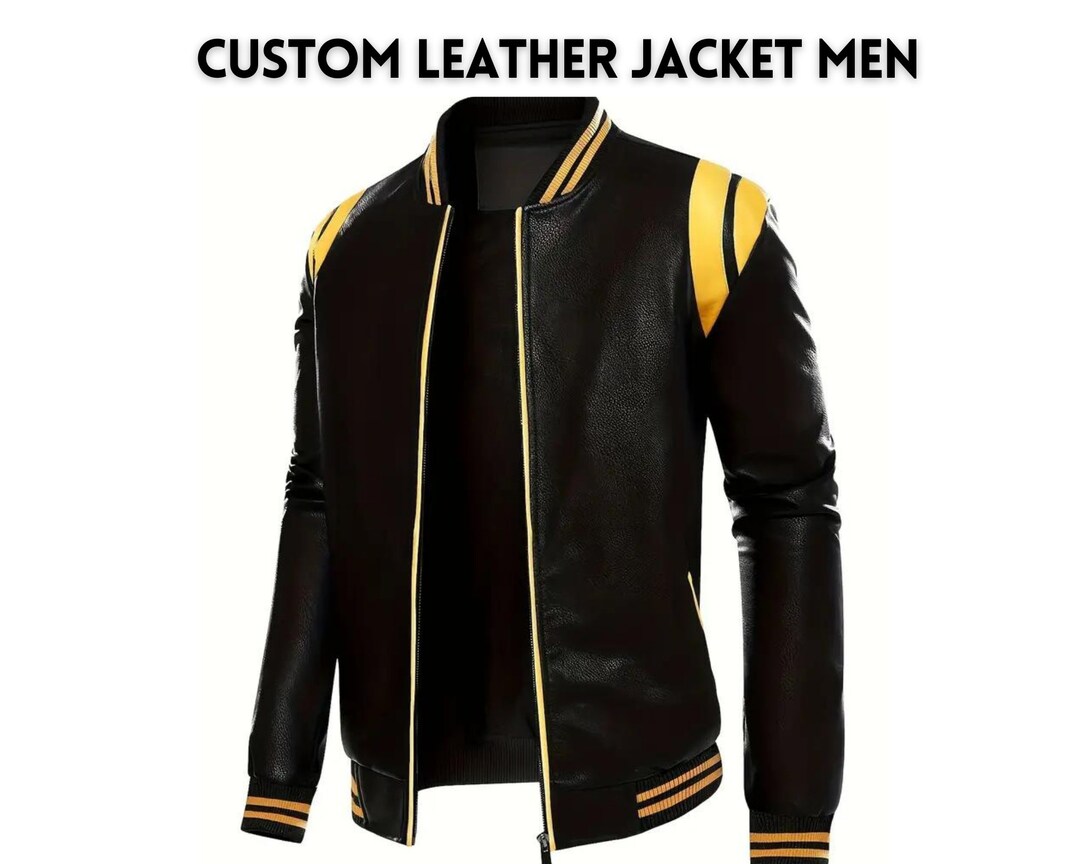 Customizable Leather Jacket for Men, Personalized Leather Jacket ...