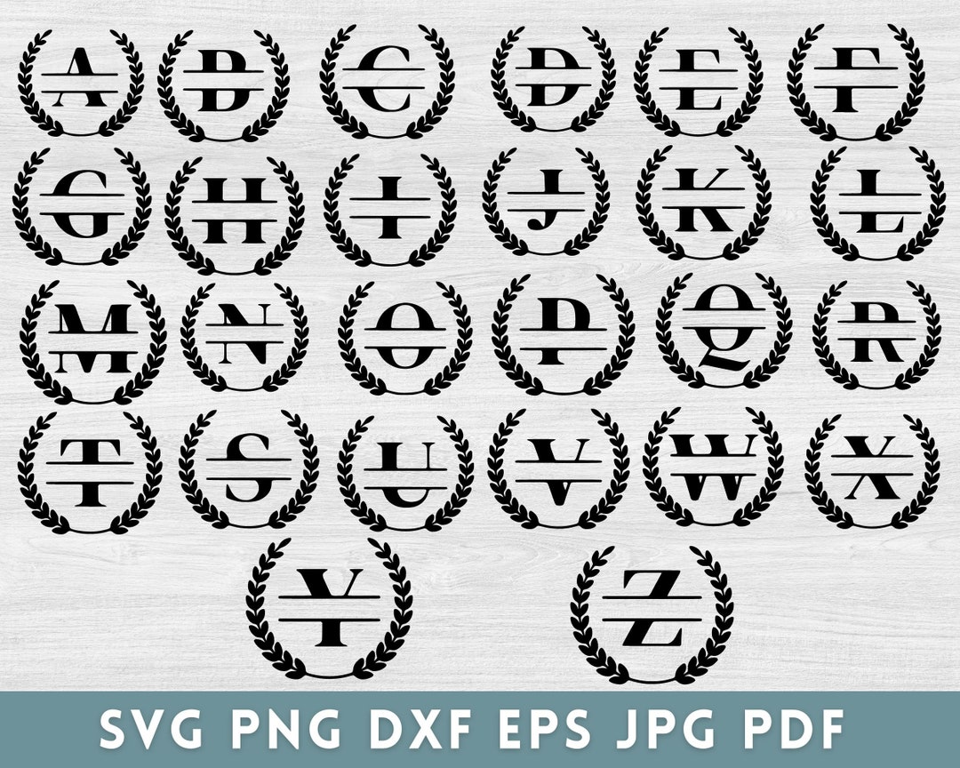 Split Letter Svg, Split Monogram Svg, Alphabet Svg, Split Monogram, Svg ...