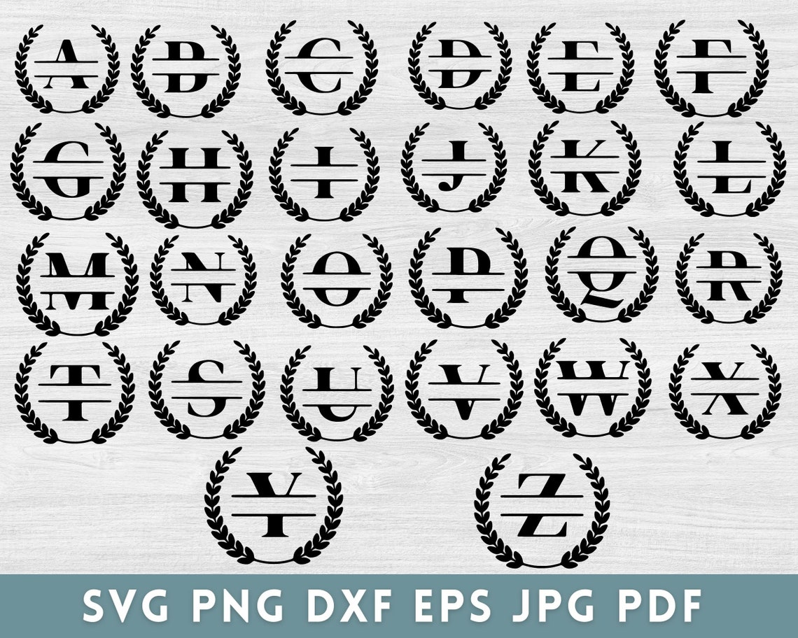 Split Letter Svg Split Monogram Svg Alphabet Svg Split - Etsy