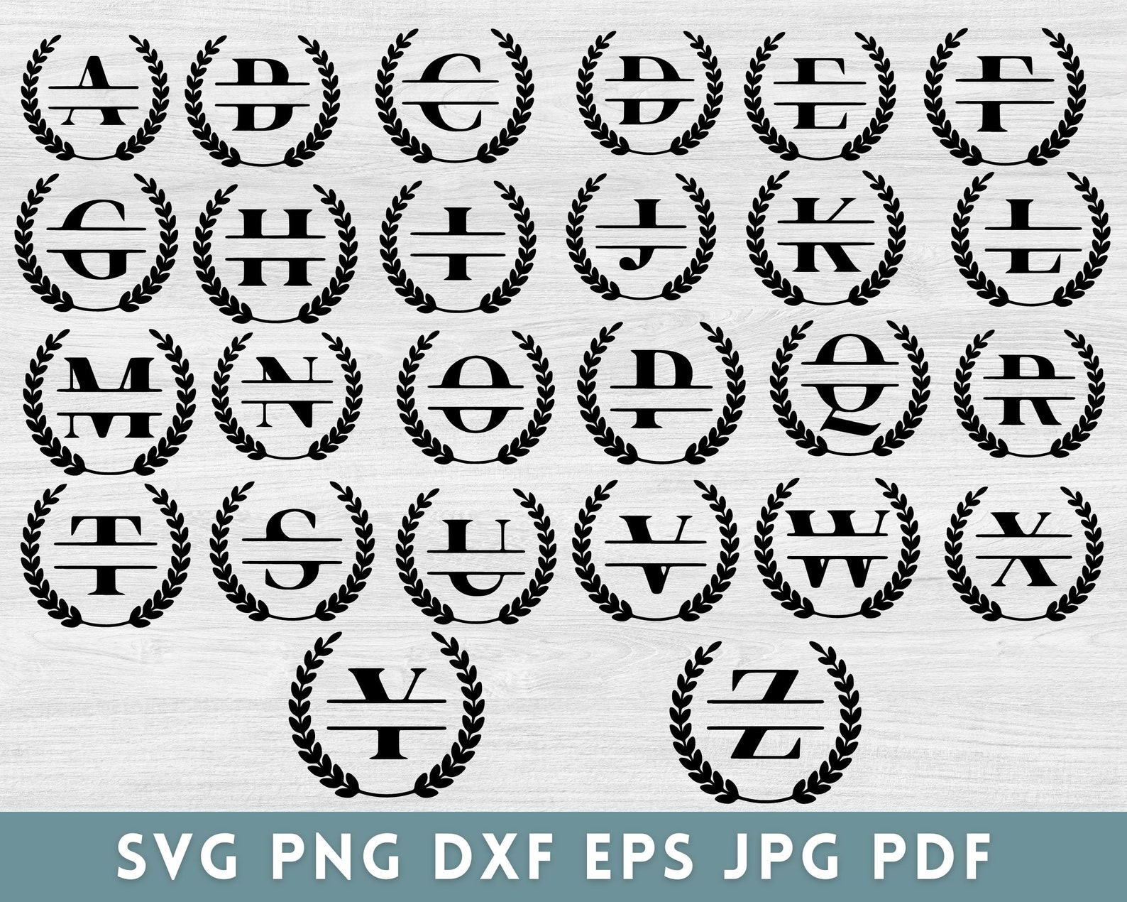 Split Letter Svg Split Monogram Svg Alphabet Svg Split - Etsy