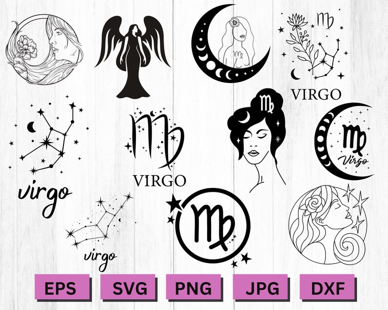 Virgo Svg, Virgo Png, Virgo Sign Svg, Virgo Zodiac Svg, Virgo Birthday ...