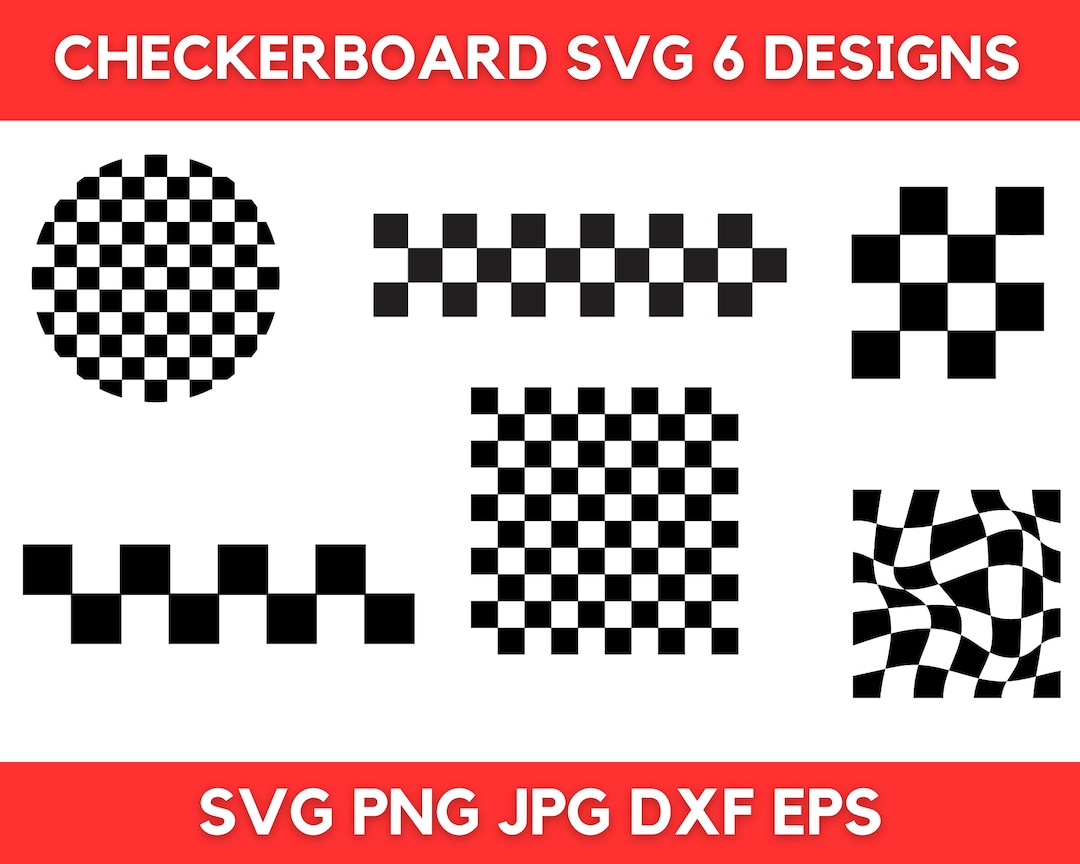 Checkerboard Svg Bundle, Checkered Svg, Checkered Flag Svg ...