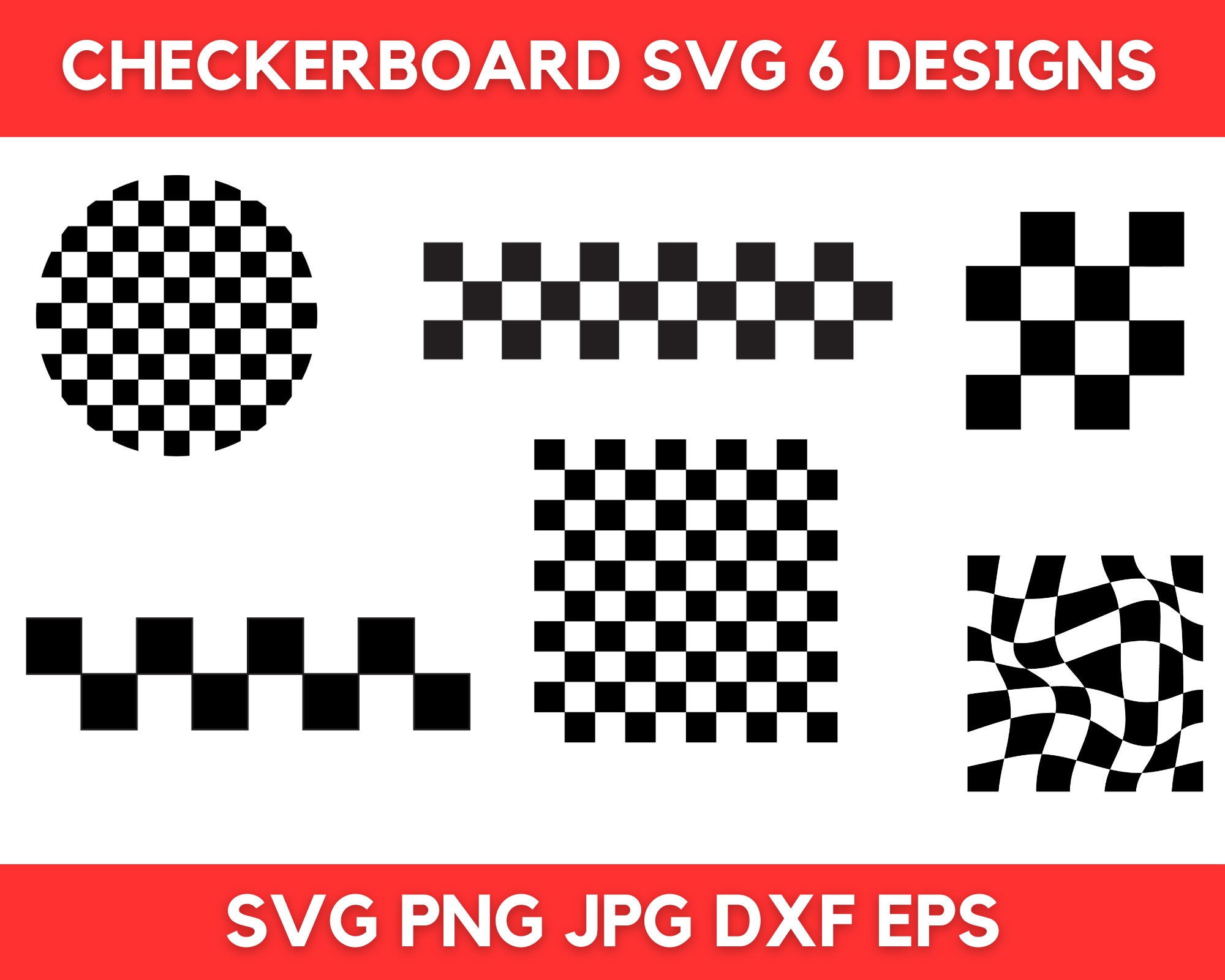Checkerboard Svg Bundle, Checkered Svg, Checkered Flag Svg ...