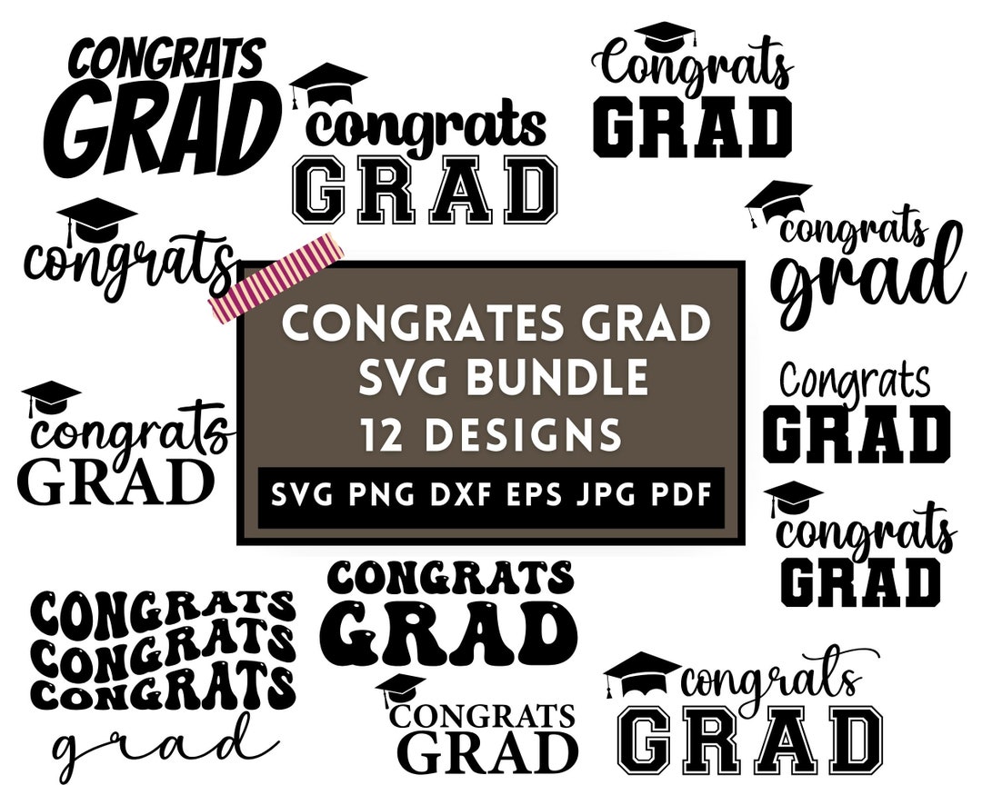12 Felicitaciones Grad Svg Diseños, Graduación Svg, Graduado Svg ...