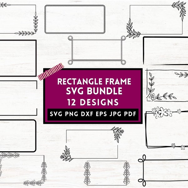 Rectangle Frame Svg - Etsy