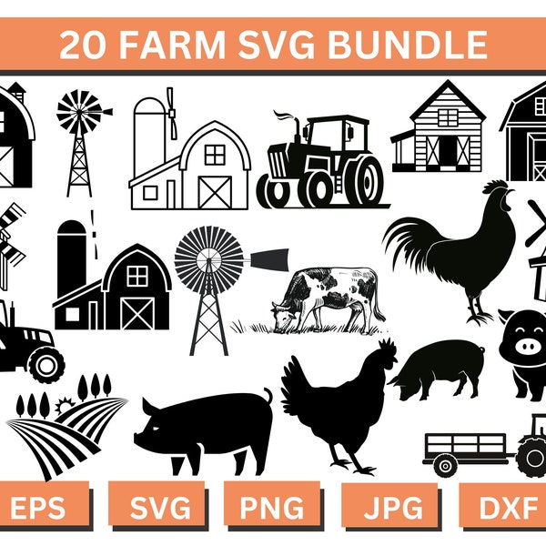 Farm Svg - Etsy