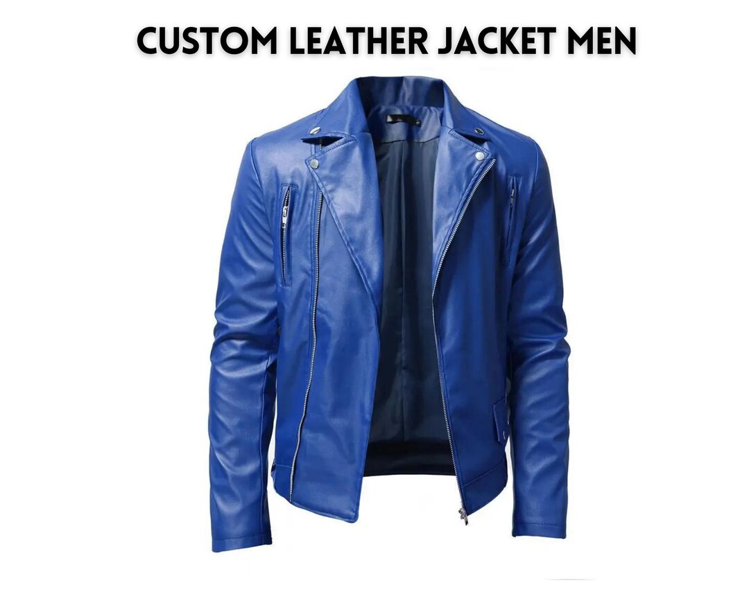 Custom Leather Jacket Men, Personalized Jackets, Made to Order, Genuine ...