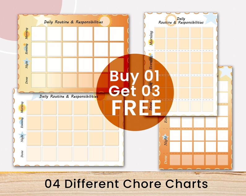 Kids Daily Routine Cards, Chore Chart for Kids, Daily Responsibility ...