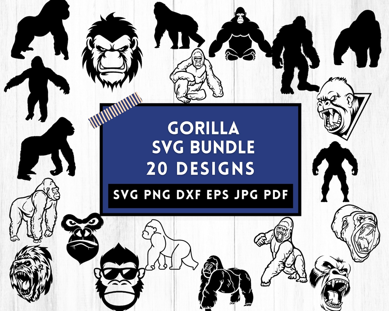 Gorilla Svg, Monkey Svg, Gorilla Png, Gorilla Shirt, Tshirt Svg, Angry ...