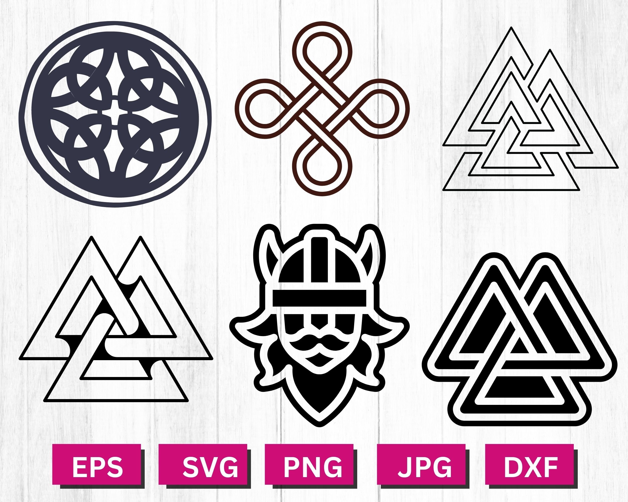 Nordic Valknut Svg Files Rune Svg Cut File Vegvisir Svg - Etsy