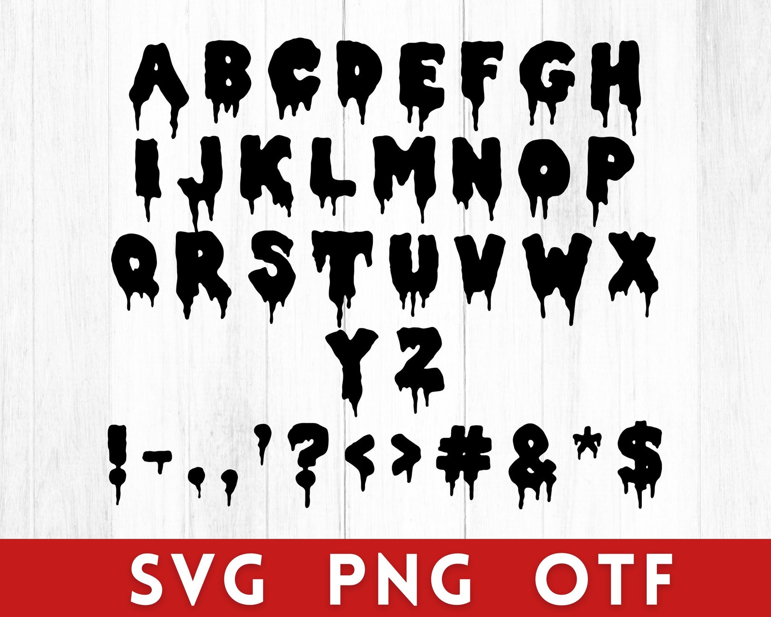 Blood Font, Horror Font Svg, Font Svg, Horror Font, Font Bundle, Bloody ...