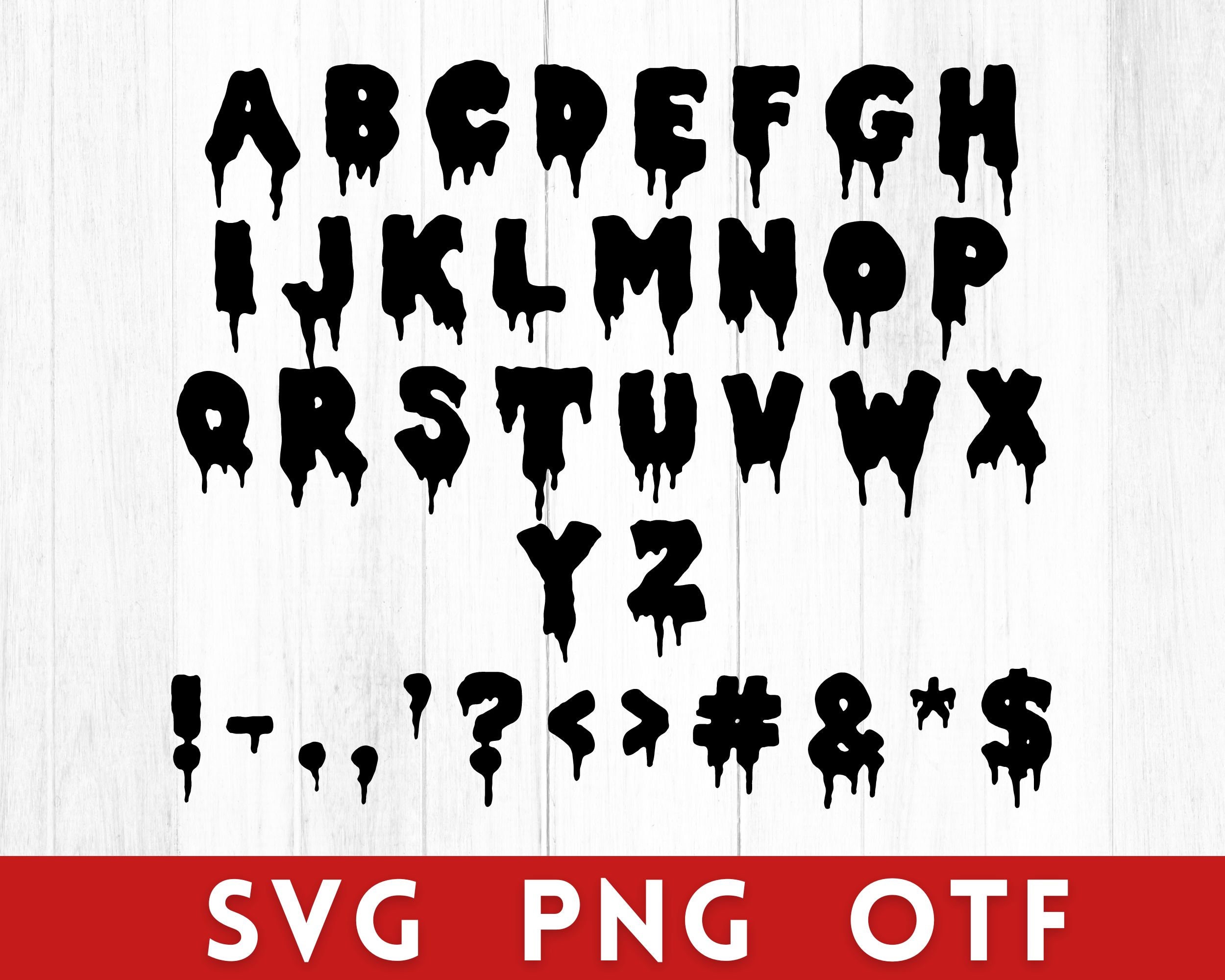 Blood Font, Horror Font Svg, Font Svg, Horror Font, Font Bundle, Bloody ...