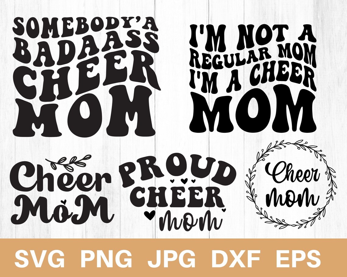 Cheer Mom Svg Bundle, Cheer Mom Png, Cheer Mom Svg, Mom Life Svg, Cheer ...