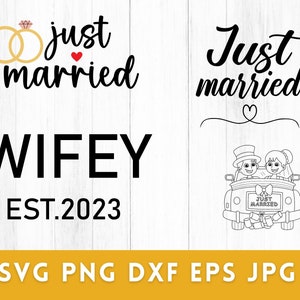 Just Married Svg, Wedding Svg, Marriage Svg, Married Svg, Wedding Sign ...