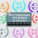 Split Letter Svg Split Monogram Svg Alphabet Svg Split - Etsy