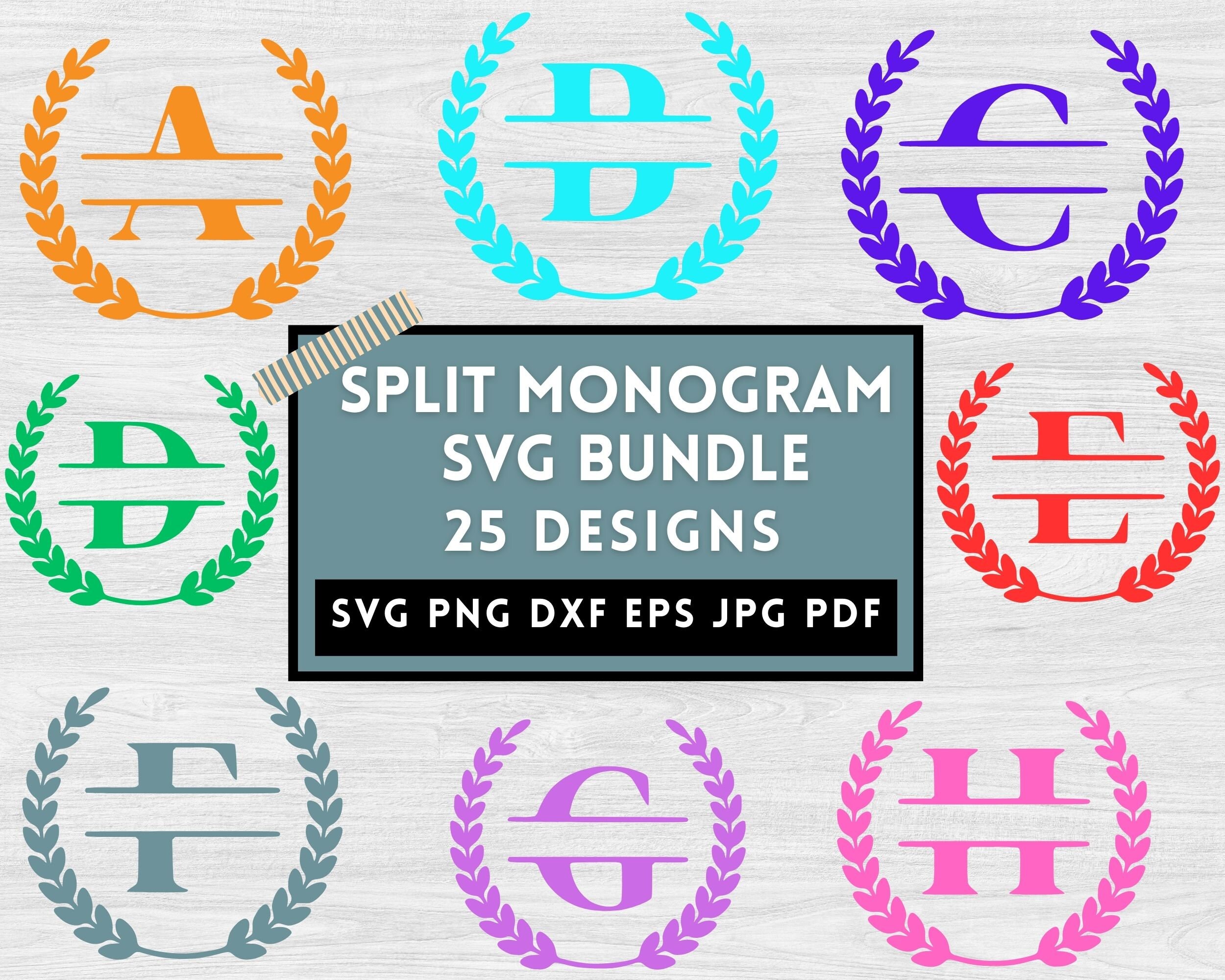 Split Letter Svg Split Monogram Svg Alphabet Svg Split - Etsy