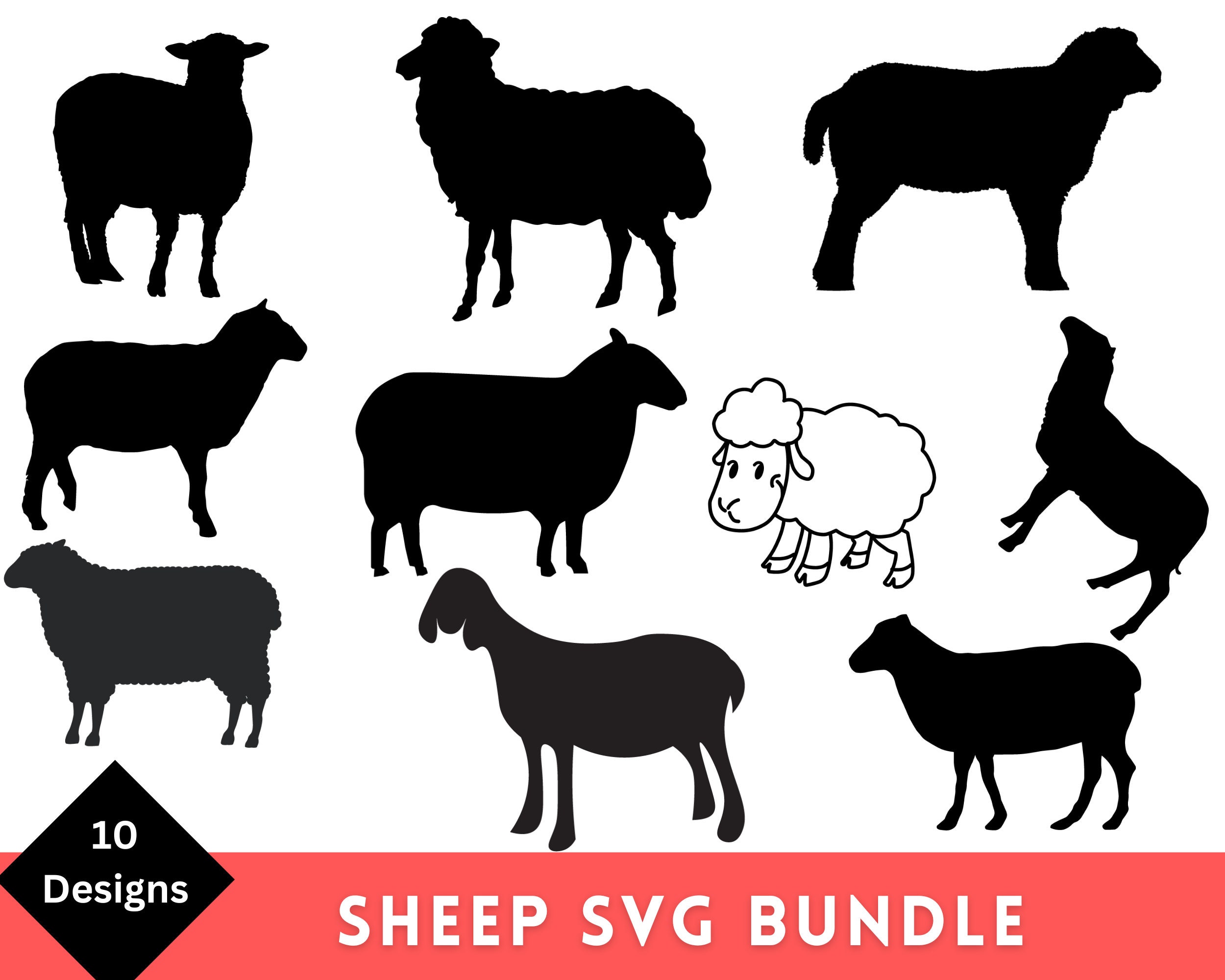 Sheep Svg, Sheep Png, Cute Sheep Svg, Sheep Clip Art, Sheep Cricut, Baby Sheep Svg, Sheep Svg ...