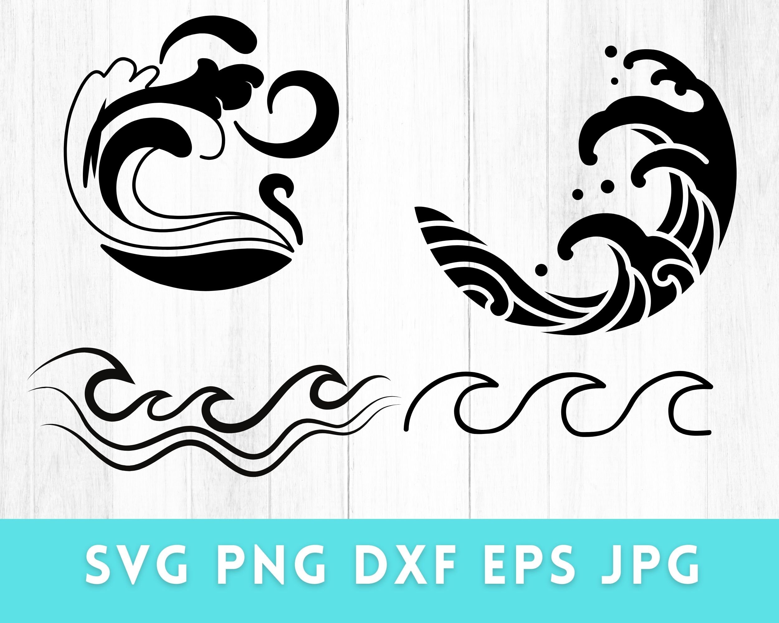 Wave Svg Png Bundle Summer Svg, Ocean Waves Svg, Vacation Svg, Water ...