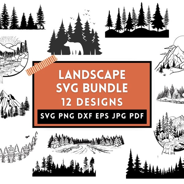 Landscape Svg - Etsy