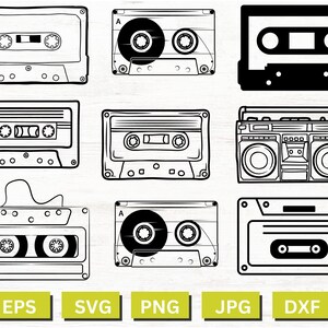 Cassette Tape Svg Cassette Tape Png Audio Cassette Tape Svg - Etsy