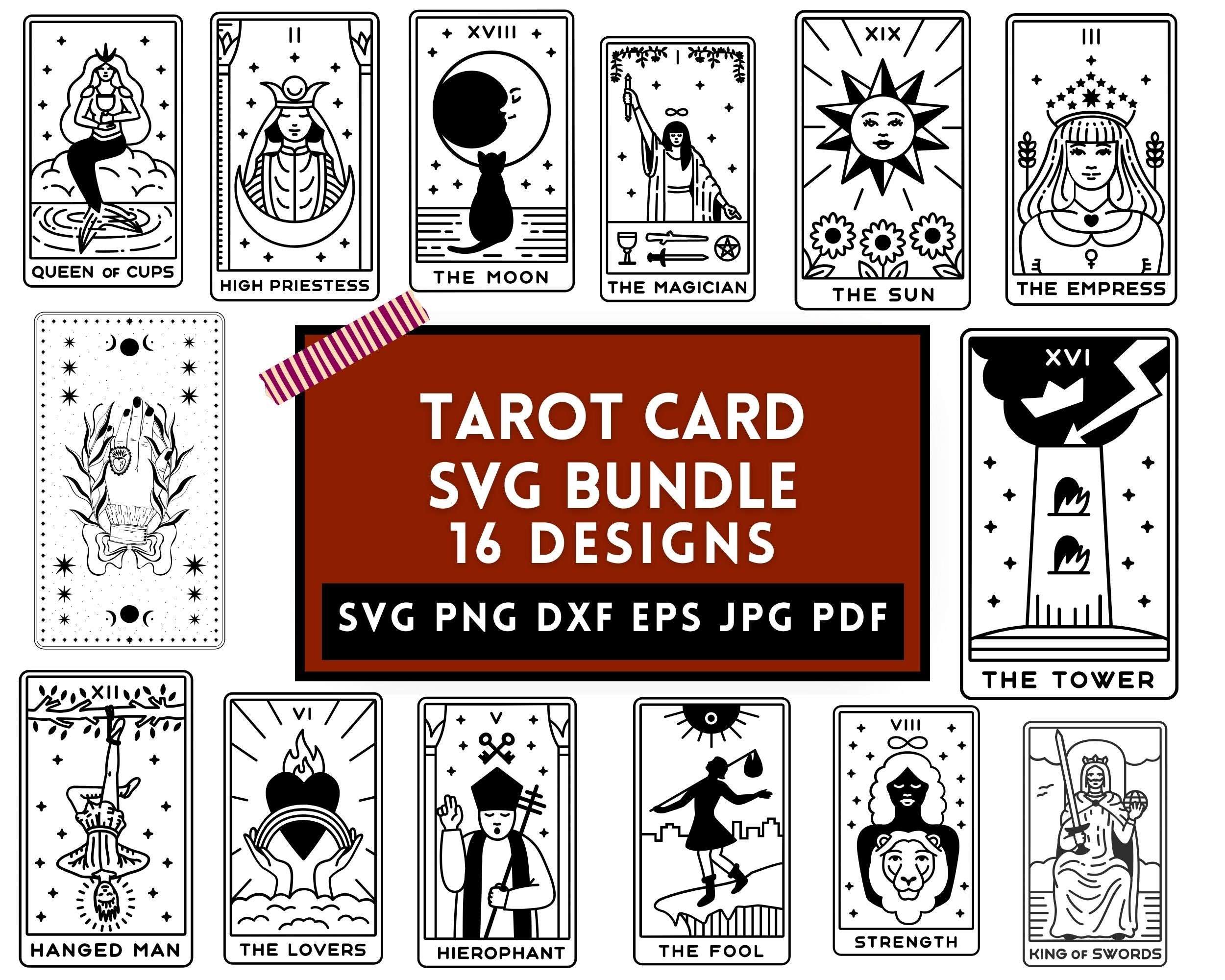 Tarot Card Bundle Svg, Tarot Card Png, Tarot Card Svg, Tarot Cards Sun ...