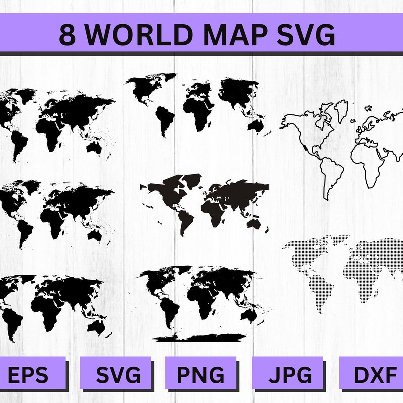 World Map Stencil - Etsy