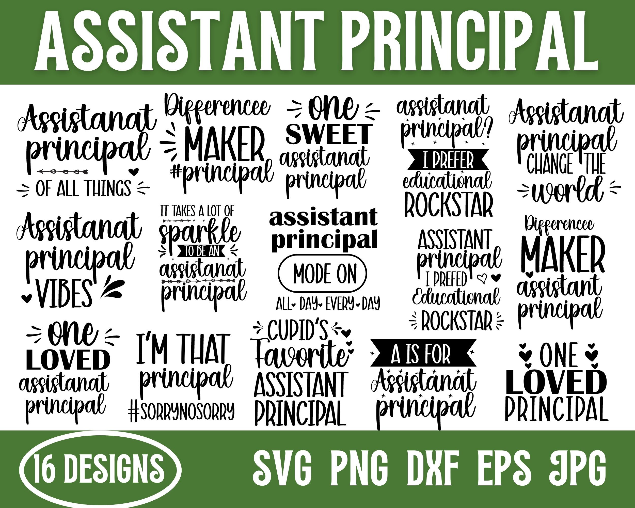 Assistant Principal,assistant Clipart, Assistant Cut File, Teacher Life ...