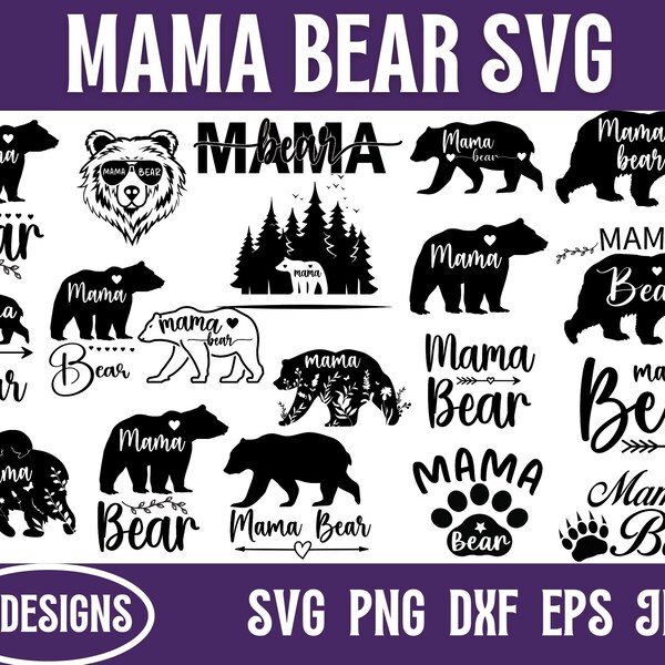 Mama Bear Cut File - Etsy