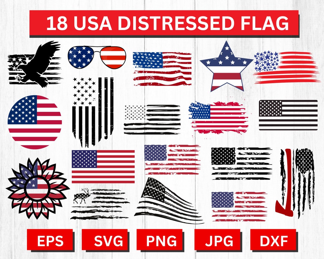 Distressed Usa Flag, USA Flag Svg, Distressed Flag Png, Sublimation ...