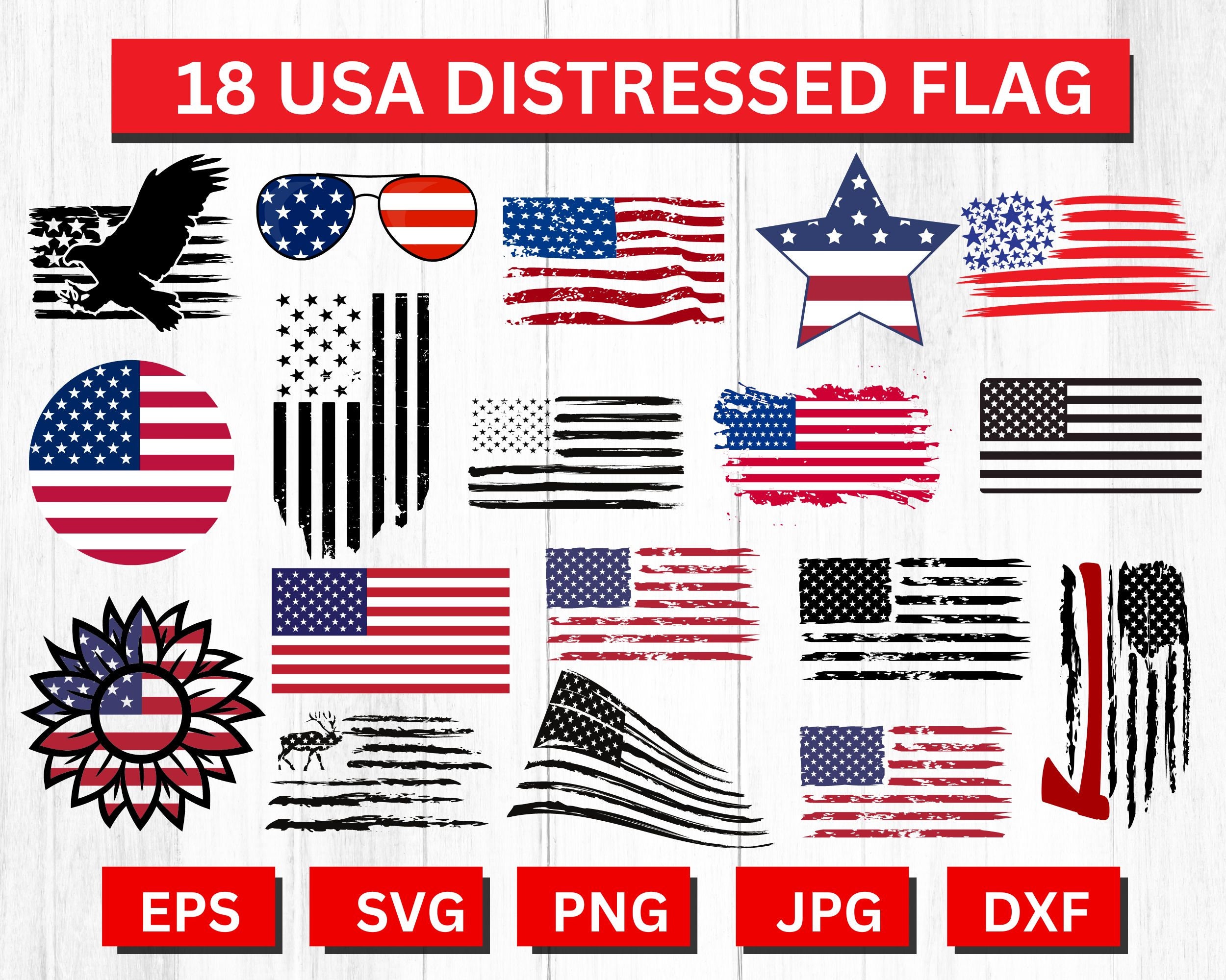 Distressed Usa Flag USA Flag Svg Distressed Flag Png - Etsy