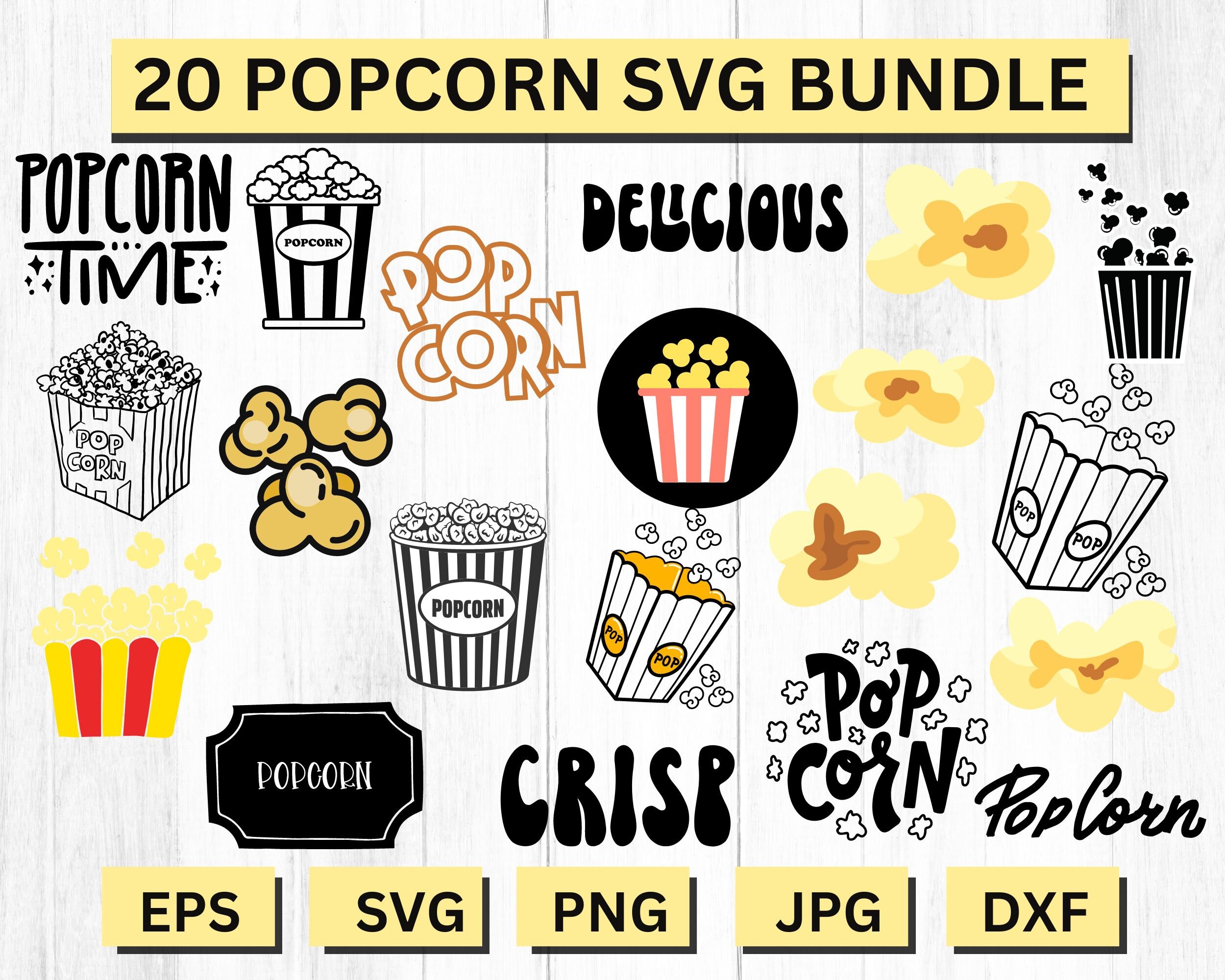 Popcorn Svg Popcorn Clipart Popcorn Png Movie Svg Popcorn - Etsy UK