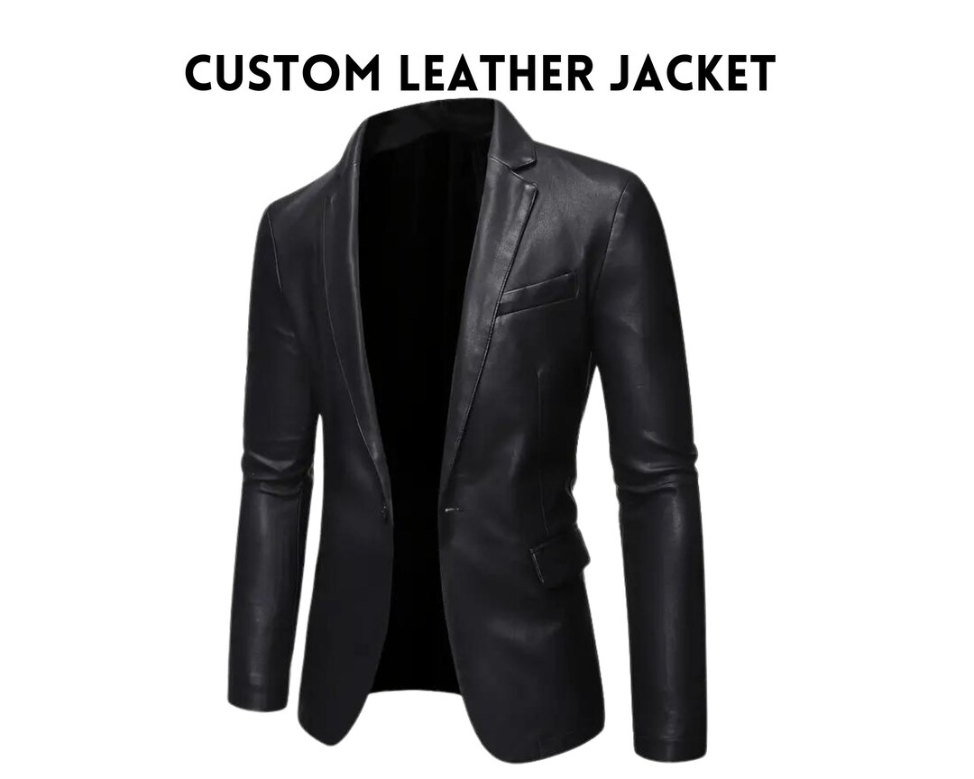 Custom Men's Leather Jacket, Made to Order, Genuine Leather Jacket ...