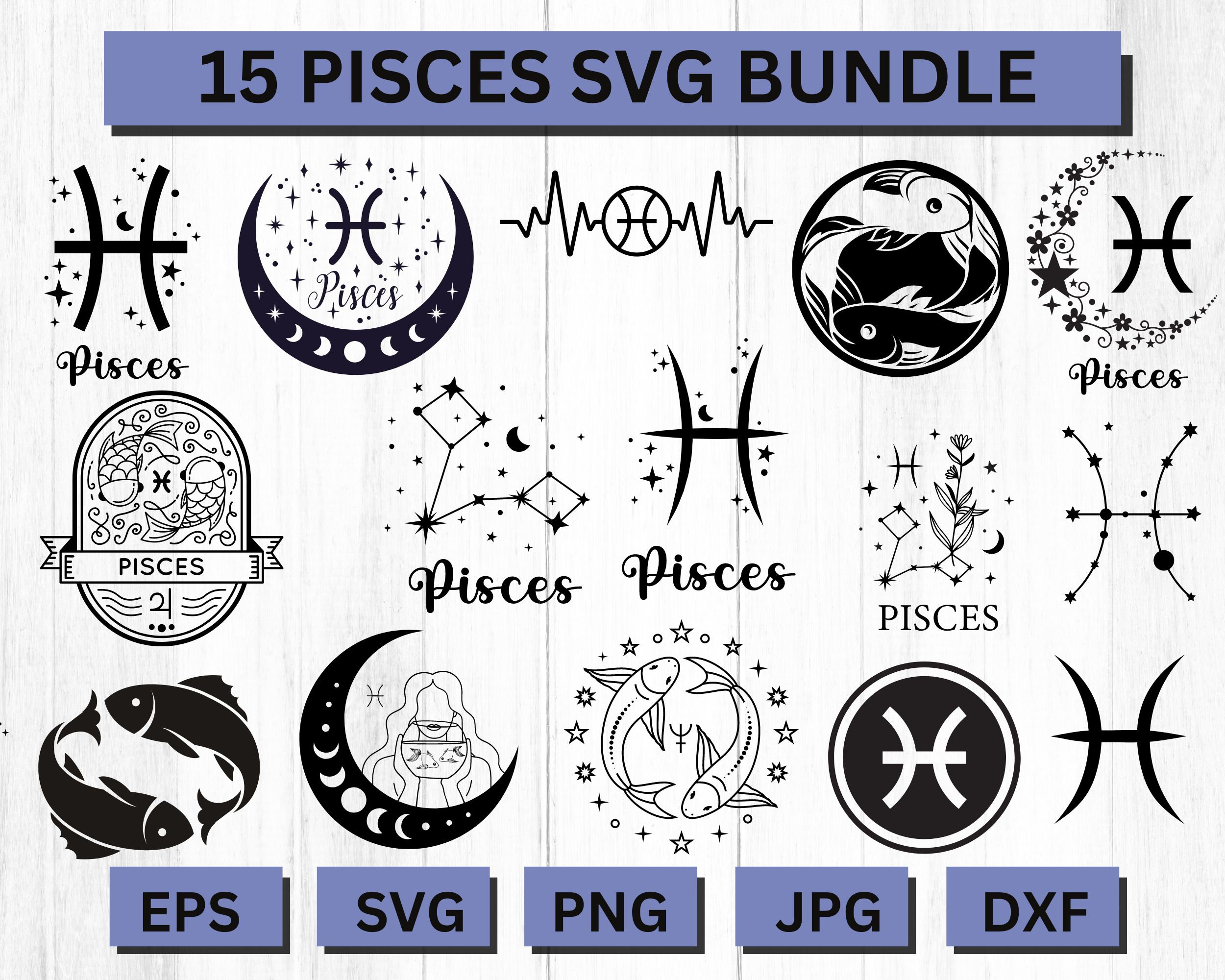 Pisces Svg, Pisces Png, Pisces Cut File, Pisces Girl Svg, February ...