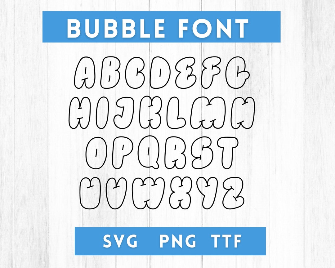 Bubble Font Svg, Bubble Font, Bubble Letters, Font Bundle, Bubble ...