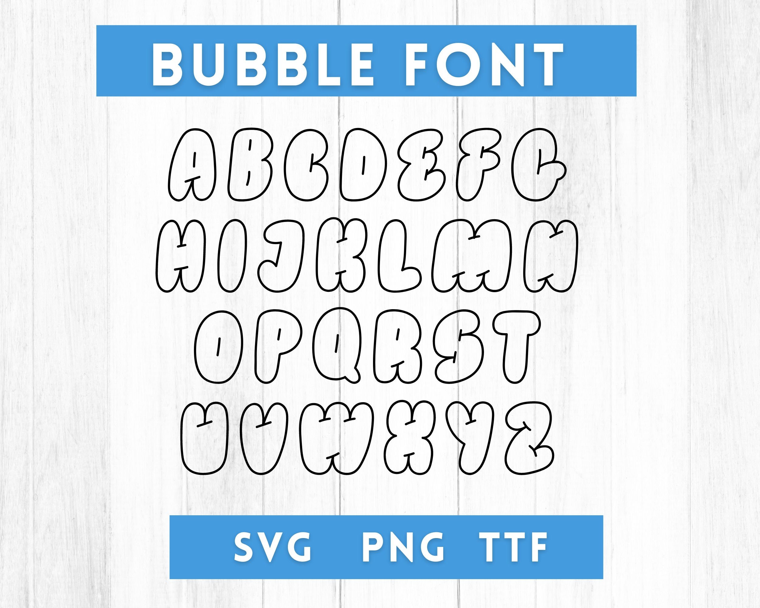 Bubble Font Svg, Bubble Font, Bubble Letters, Font Bundle, Bubble ...
