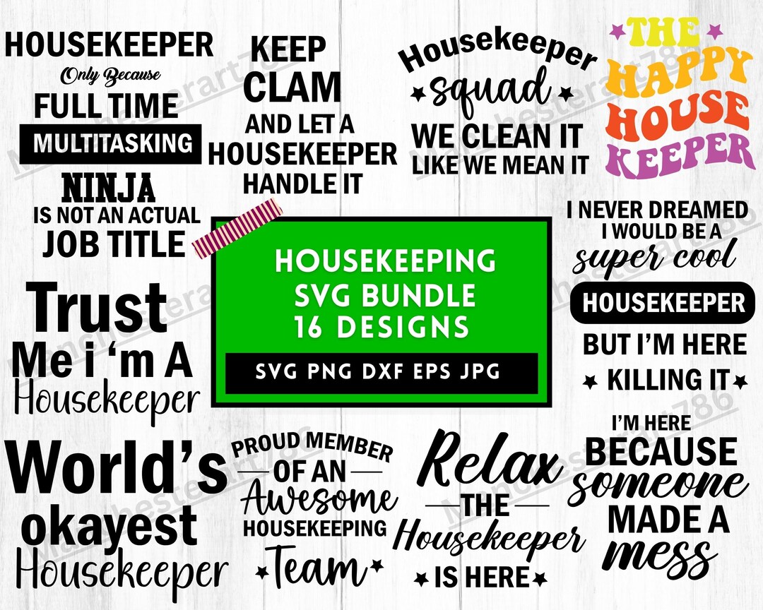 Housekeeping Svg, Cleaning Service Svg, Cleaning Svg, Housekeeper Svg ...