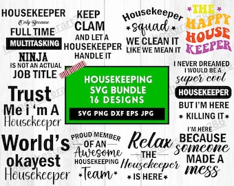 Housekeeper SVG Housekeeping Squad We Clean It Like We Mean - Etsy