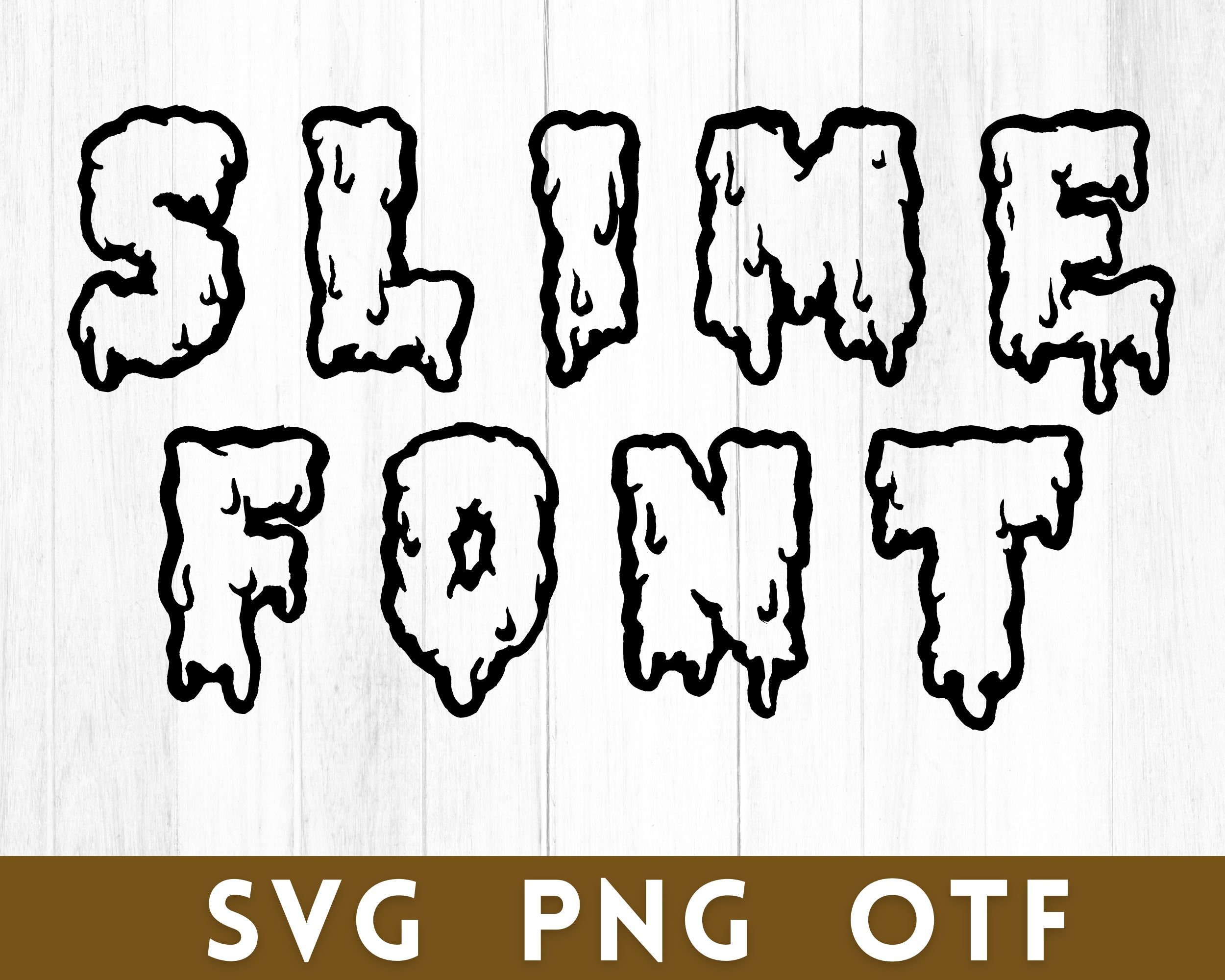 Slime Font Bundle, Slime Font Clipart, Halloween Font, Cricut Font ...