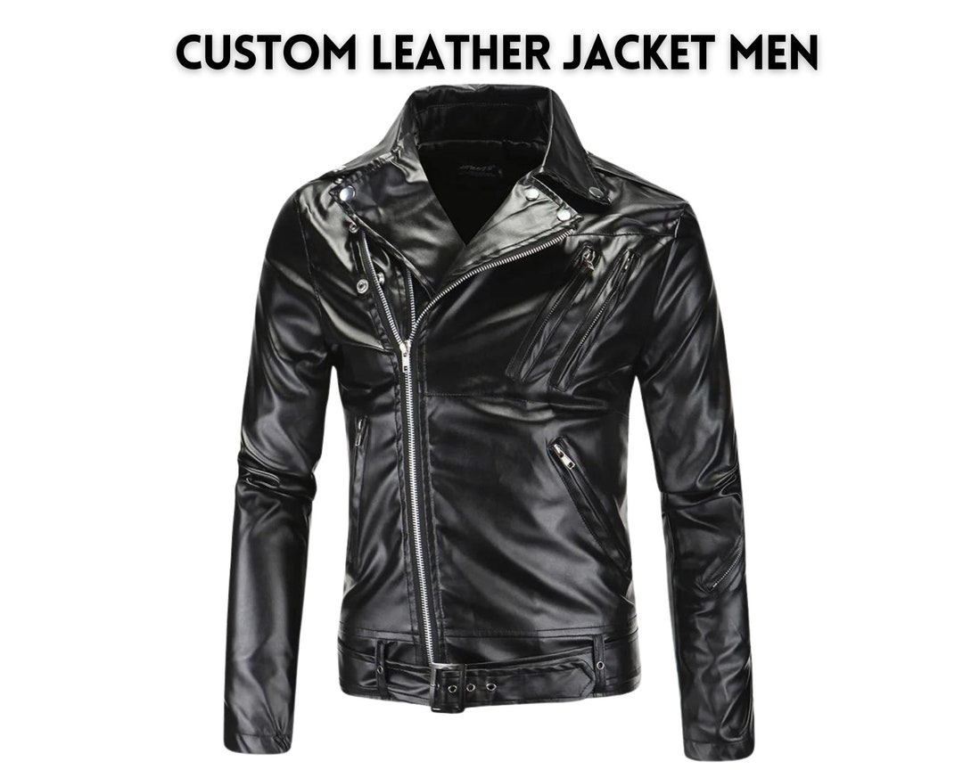 Custom Men's Leather Jacket, Motorcycle Jacket, Custom Jackets, Leather ...
