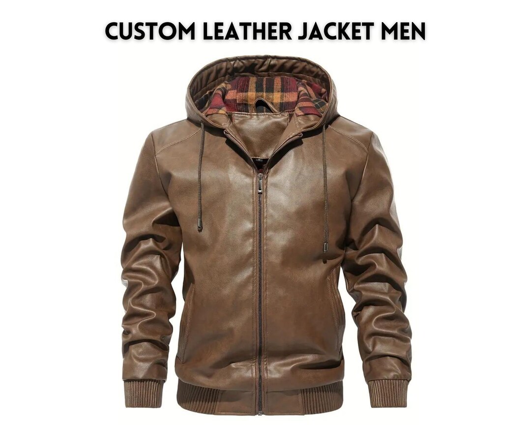 Custom Leather Jacket Men, Stylish Jacket,birthday Gift,leather Jacket ...