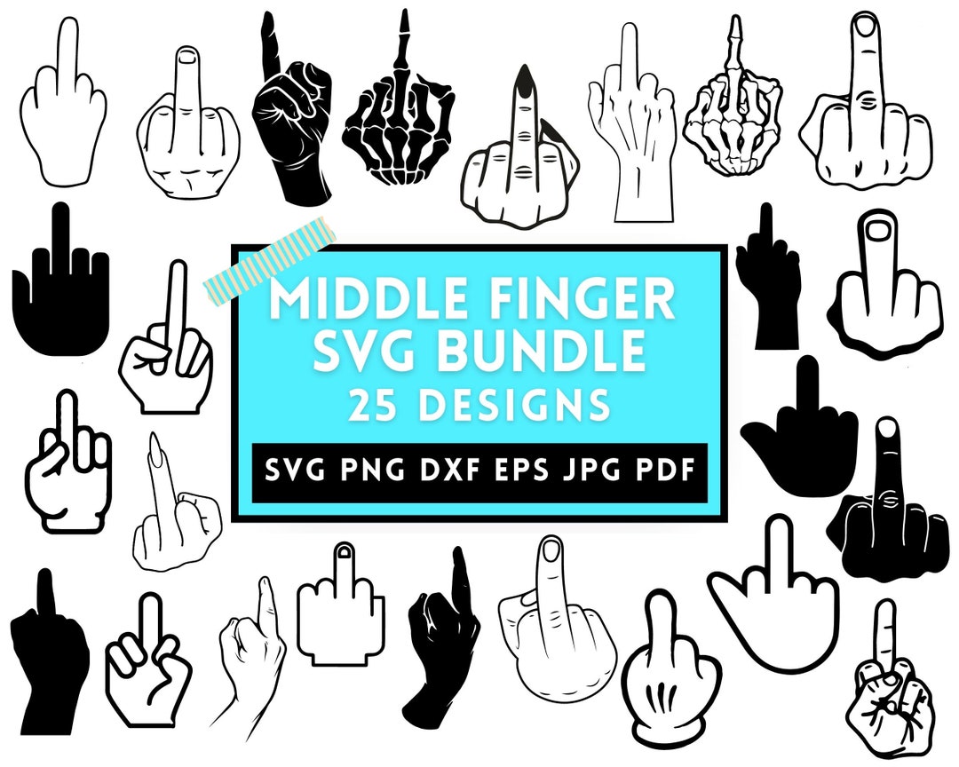 Middle Finger Svg Fuck You Svg Svg Files for Cricut Middle - Etsy Canada