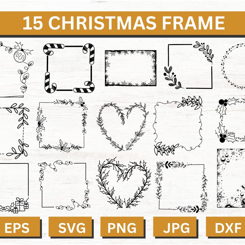 Christmas Frame Svg - Etsy