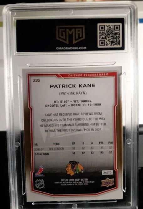2007 GMA-9 ROOKIE Patrick Kane Upper Deck Victory#335 Card - Etsy