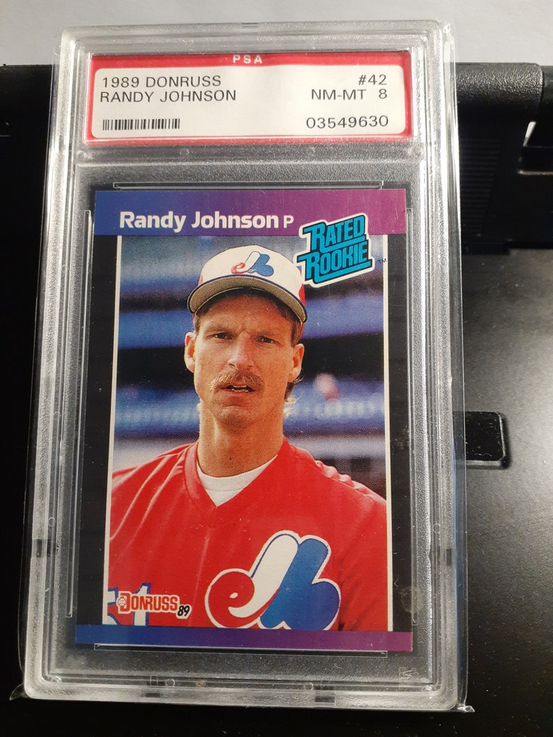 1989 PSA-8 Rookie- Randy Johnson Rookie Donruss #42 (birthday Error ...