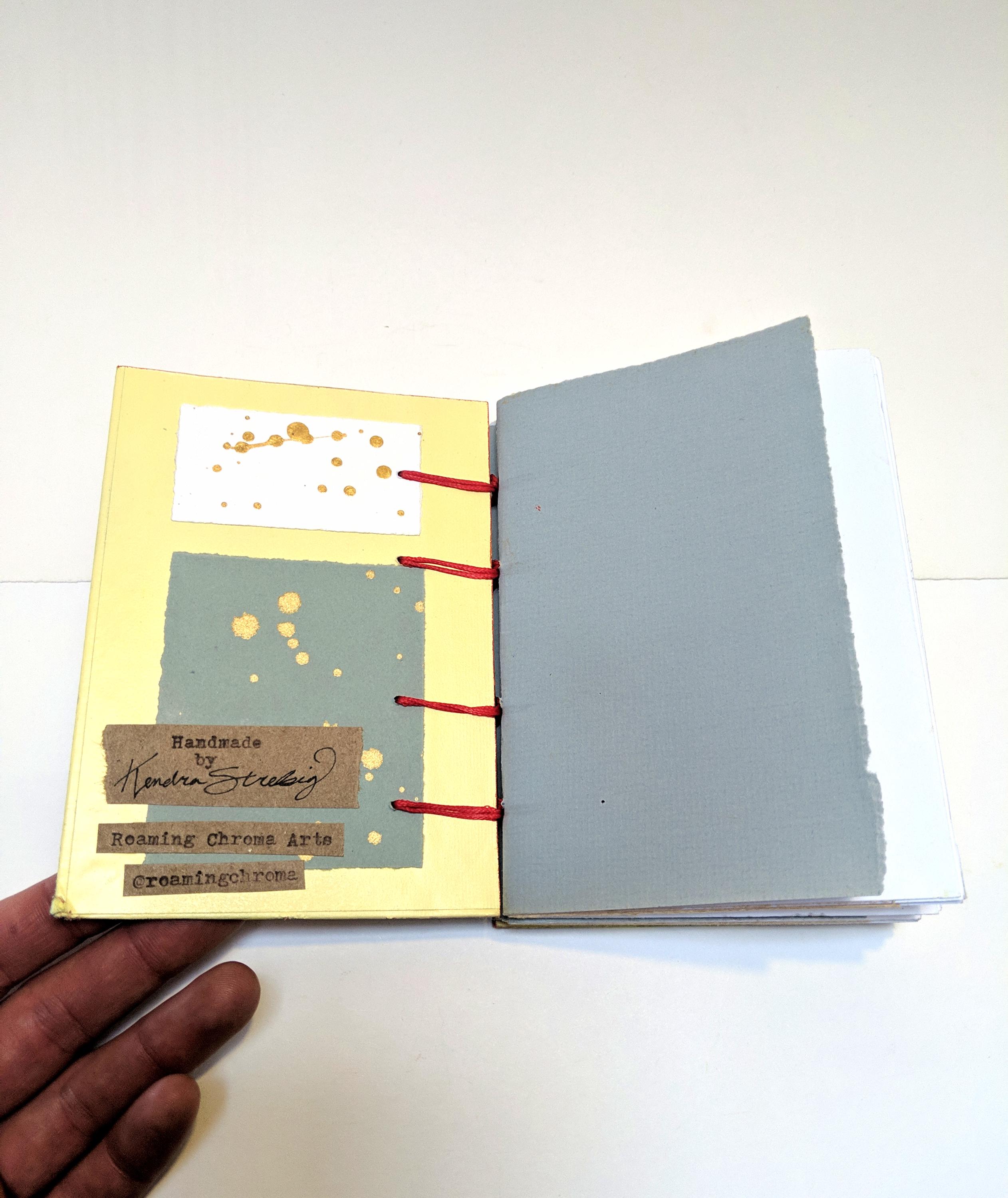 Handmade Primary Pallet Spary Paint Sketchbook/ Journal, Varied Paper ...