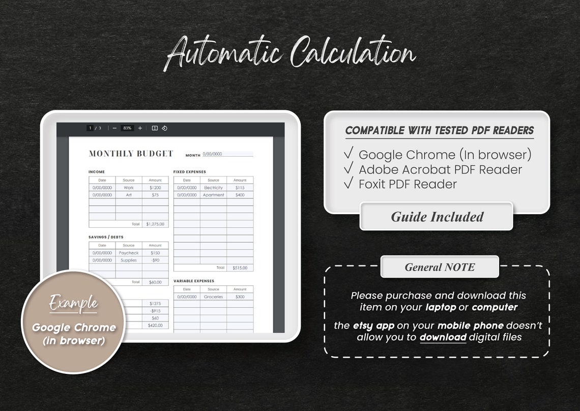 Monthly Budget Spreadsheet Google Chrome Sheets Template Easy Finance ...