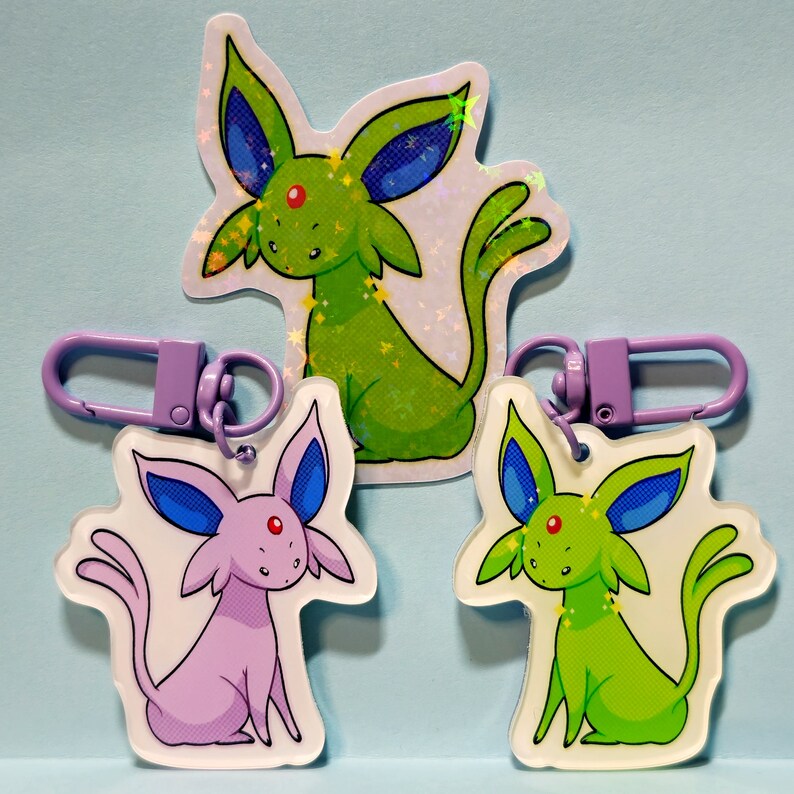 Silly Eevee and Friends: Shiny Glitter Stickers and Charms / Two-sided ...