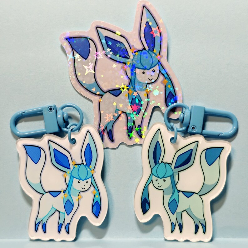 Silly Eevee and Friends: Shiny Glitter Stickers and Charms / Two-sided ...