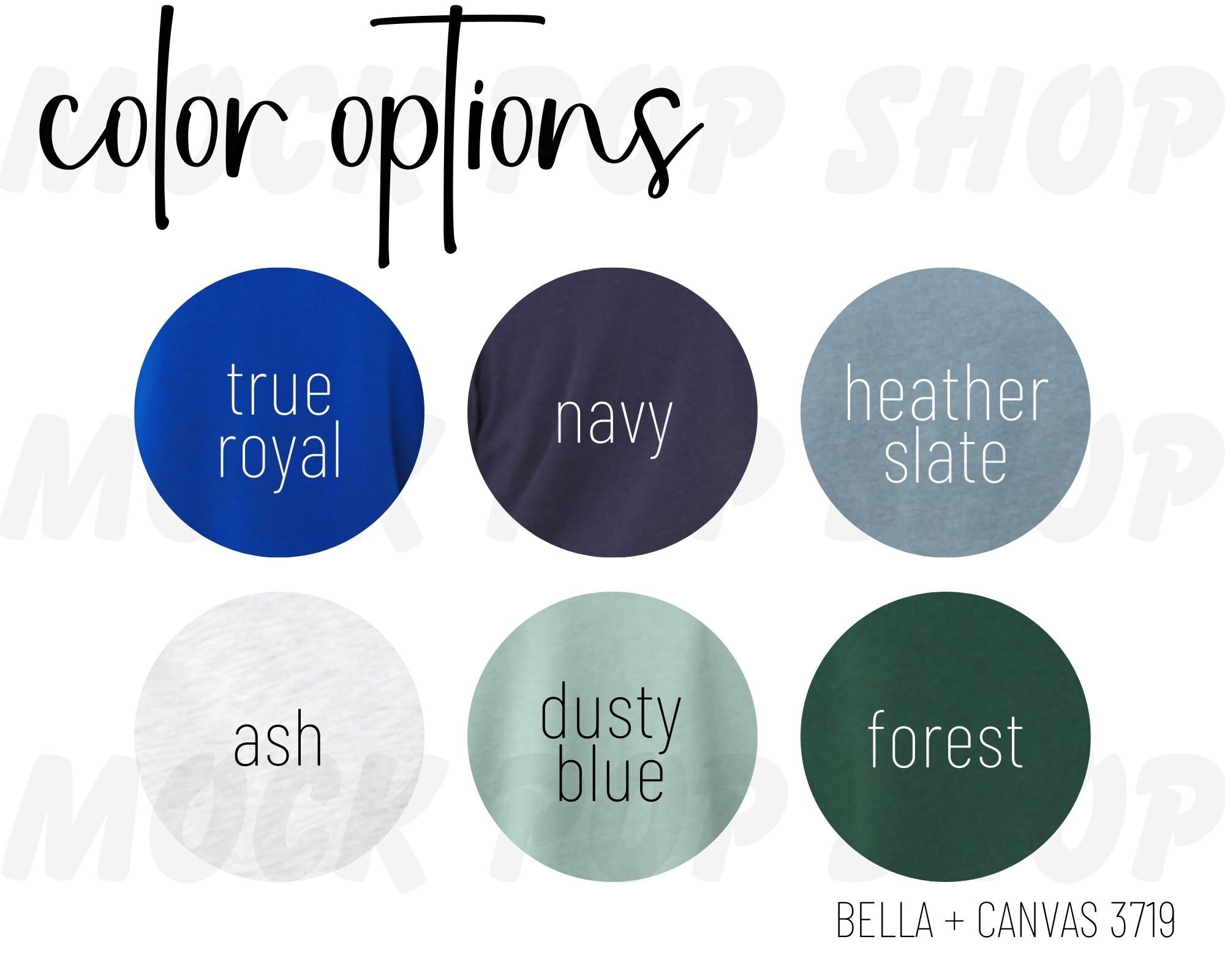 Bella + Canvas 3719 Editable Size Chart Color Chart Canva Template ...