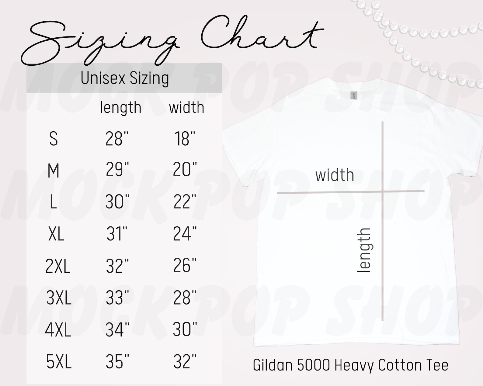 Gildan 5000 Editable Size Chart Color Chart Bundle - Etsy